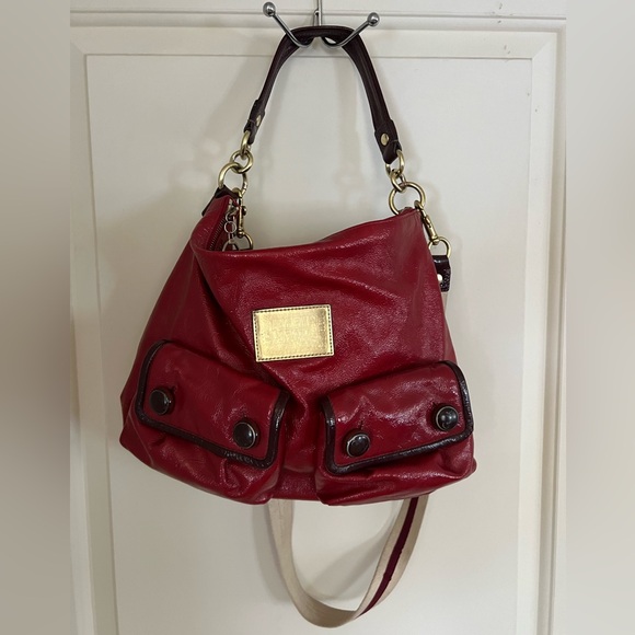 Coach | Bags | Coach Poppy Glam Madison Cherry Red Patent Leather ...